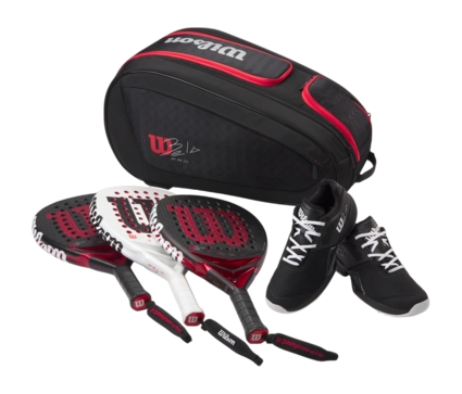 Padel Tas Wilson Bela V3 Padel Racket Bag Black / Red | Tennisplanet.nl
