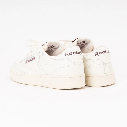 Reebok Unisex Club C 85 Vintage Chalk Alabaster Maroon | Sneaker District