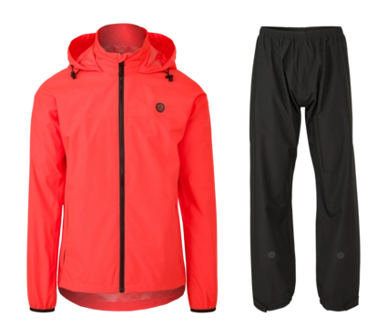 Regenpak AGU Unisex Go Rain Suit Essential Hi-Vis Neon Red | Etrias.nl