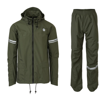 Regenpak AGU Unisex Original Rain Suit Essential Army Green | Outdoorsupply