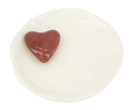 Schaaltje Zusss Hartje 3D Wit / Port | Stijlvol in Huis