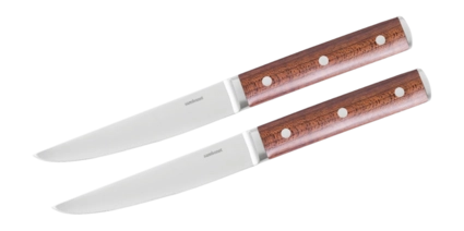 Steak Knife Sambonet Sirloin Steel Wood (Set of 2) | Cookwarestore