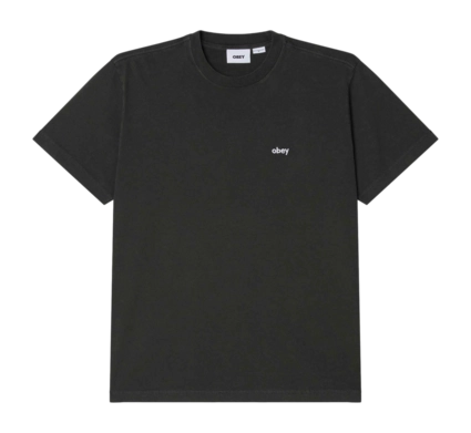 T-Shirt Obey Men Lowercase Pigment Pigment Pirate Black | Sneaker District