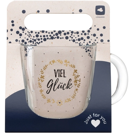 Teeglas Leonardo Emozione Viel Glück 400 ml (4er Set) | Kochexperte