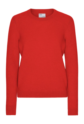 Jumper Colorful Standard Women Classic Merino Wool Crew Red Tangerine ...