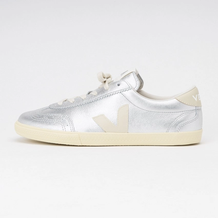 Trainers Veja Women Volley O.T. Leather Silver Pierre | Sneaker ...