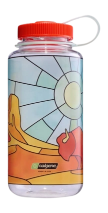 Waterfles Nalgene Wide Mouth 1000ml Clear Stained Glass Desert ...