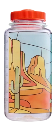 Waterfles Nalgene Wide Mouth 1000ml Clear Stained Glass Desert ...