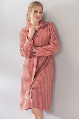 coral dressing gown