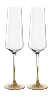 Sektgläser Leonardo Puccini Gold 280ml (2er-Set) | Kochexperte