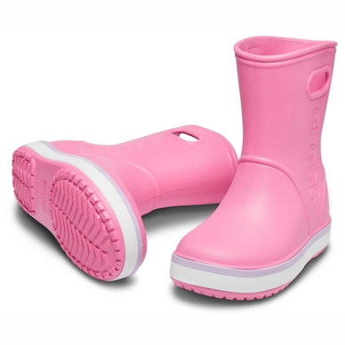 Botte de Pluie Crocs Kids Crocband Rain Boot Pink Lemonade Lavender ...