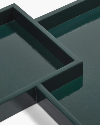 Tray Serax Dark Green Cubit Green (41 x 36 x 3.5 cm) | Cookwarestore