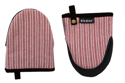 Ofenhandschuhe ZicZac Venton Black / Red (2er-Set) | Kochexperte
