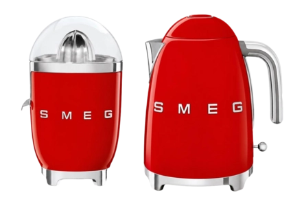 Keukenmachine Set Smeg Waterkoker KLF03 + Citruspers CJF11 Rood | Etrias.nl