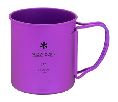 Mug Snow Peak Titanium Single Wall Purple 450ml | Outdoorsupply.co.uk