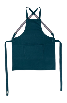 Schort Dutchdeluxes Denim & Canvas Bretel Forest Green | Kookexpert