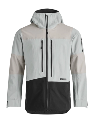 Ski Jacket Ortovox Men Ravine Free 3L Jacket Grey Ice | Outdoorsupply.co.uk