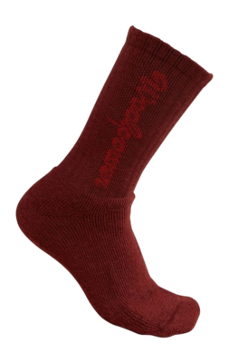 Socken Woolpower Socks Classic Logo 400 Kinder Rust Red | Outdoorsupply.de