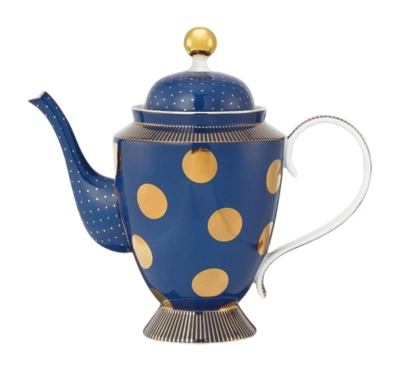 Theepot Pip Studio Dot Delight Navy-Gold 1,25 L | Etrias.nl