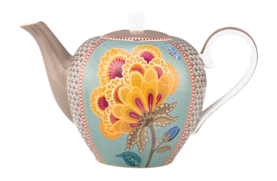 Theepot Pip Studio Home Teapot Large Blooming Tales Fantasy Khaki-Blue ...