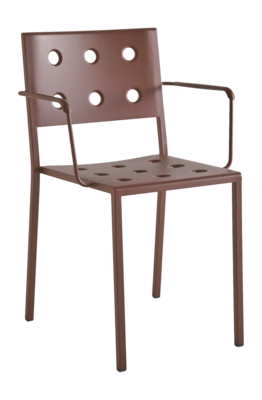 Tuinstoel HAY Balcony Dining Armchair Iron Red Powder Coated Steel ...