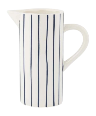 Cruche vtwonen Jug With Ear Céramique Wide Stripes 20,5 x 12,5 x 25 cm ...