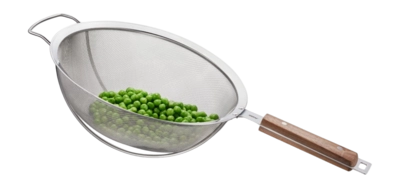 Zeef Met Houten Greep Gefu Passo Zilver 24 cm | Etrias.nl