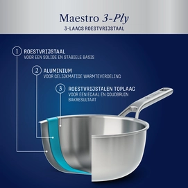 Sauteuse BK Peter Goossens Maestro 3Ply 20 cm | Cuisineetcocotte