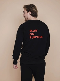 Sweater SNURK Men Slow On Purpose Black | Bedsupply